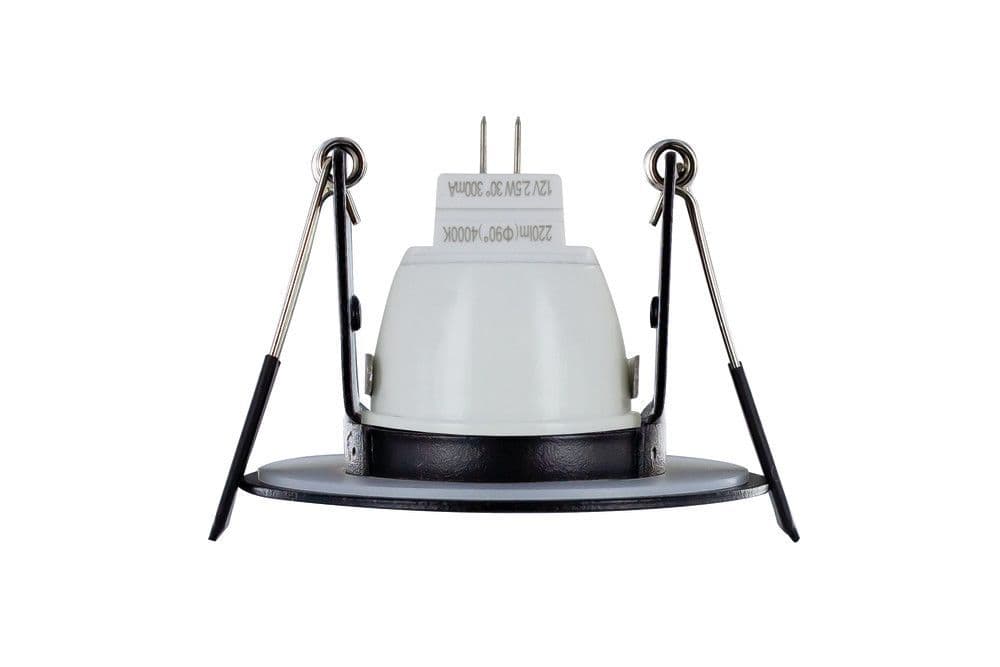 EVOFIRE MINI FIRE RATED DOWNLIGHT 45MM CUTOUT IP65 BLACK ROUND INTEGRAL