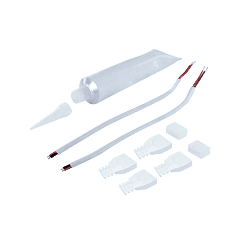 IP67 KIT FOR 14MM WIDTH ULTRA-LONG STRIP 2 X LIVE WIRES 4 X END CAPS ...