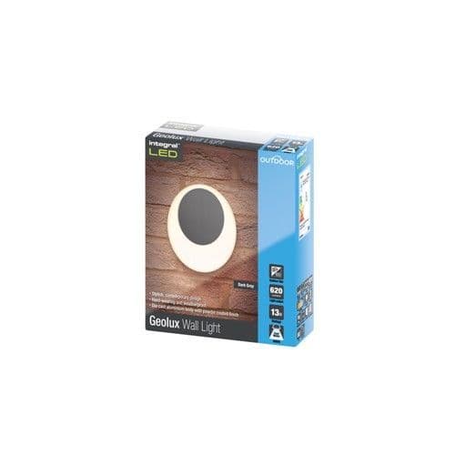 OUTDOOR DECORATIVE WALL LIGHT GEOLUX IP65 620LM 13W 4000K OMNI ...