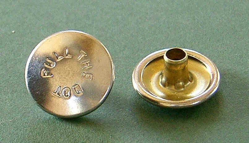 Pull the Dot Button - Nickel Plated Brass