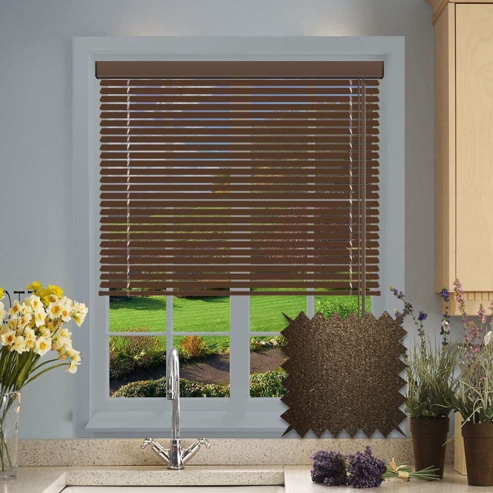 Aluminium Metal Venetian blind in Apache Metallic Brown Just Blinds