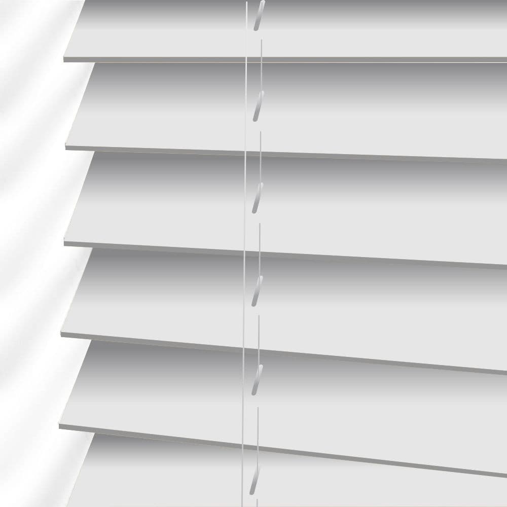 Forestwood 50mm Real Wood Venetian blinds Made to Measure in Snow White ...