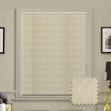 Senna Wavy Cream Vertical Blinds - Made to Measure vertical blind in Cream - Just Blinds