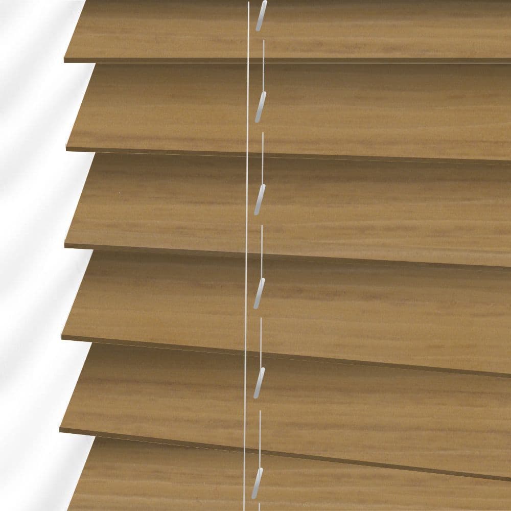 Golden Embossed Sunwood Faux Wood Venetian Blinds in Desert Oak Just Blinds