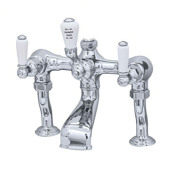 3500 Perrin & Rowe Bath Shower Mixer Tap And Pillar Unions With Lever ...