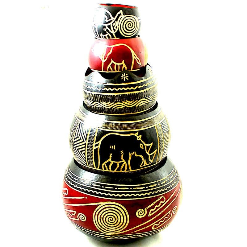 Carved Gourd Pot