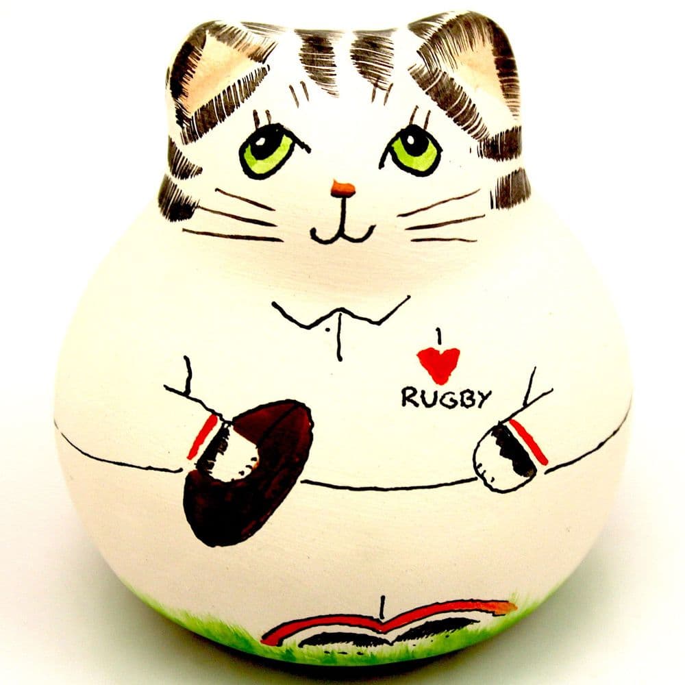 C ollectable| Unique Gift|Rugby Cat|Handmade