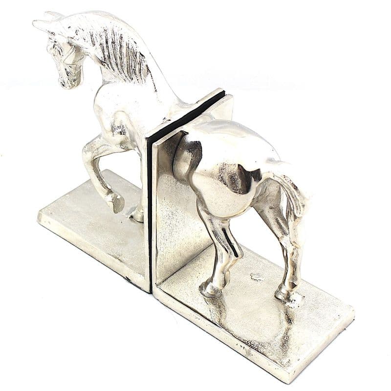 Silver Horse Bookends