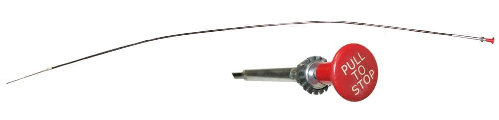 1500mm Engine Stop Cable Round Red Knob
