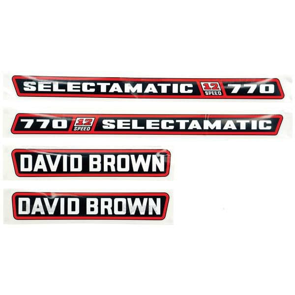 David Brown 770 Tractor Decal Set