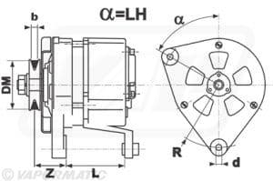 Lucas LRA100 Alternator & x28;32 Amp& x29;