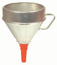 Metal Funnel With Filter Fuel Petrol Diesel Oil Camping