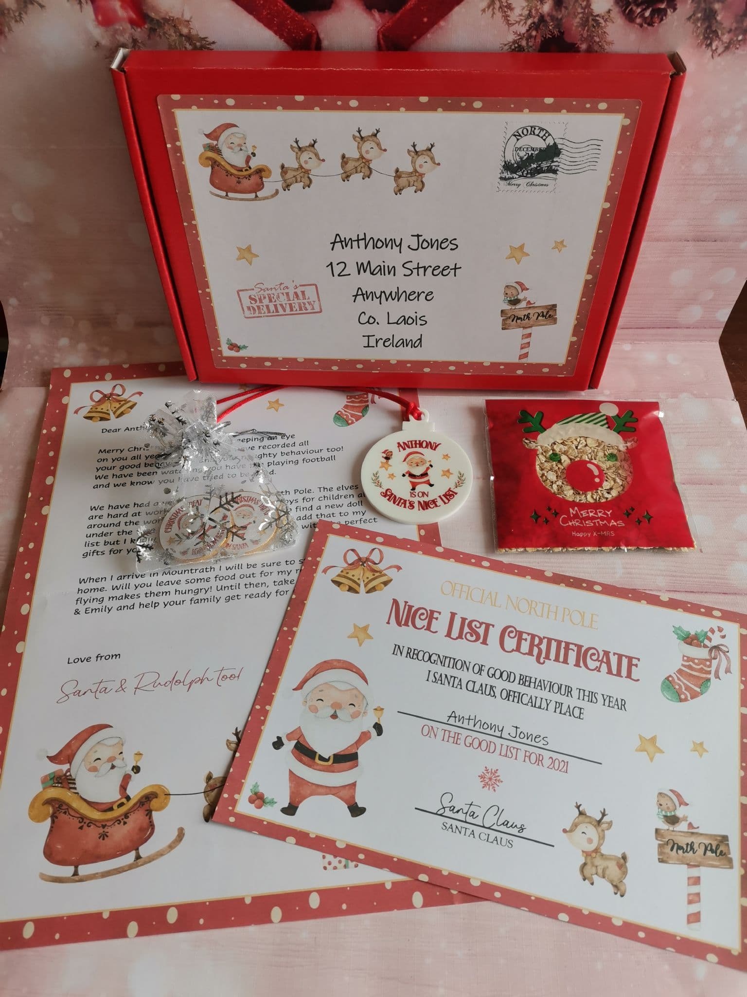 5 Piece Gift Box Letter Set From Santa