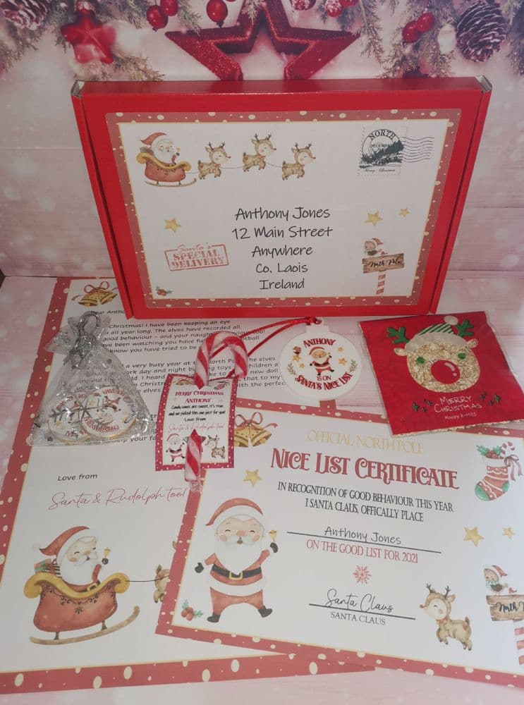6 Piece Gift Box Letter Set From Santa