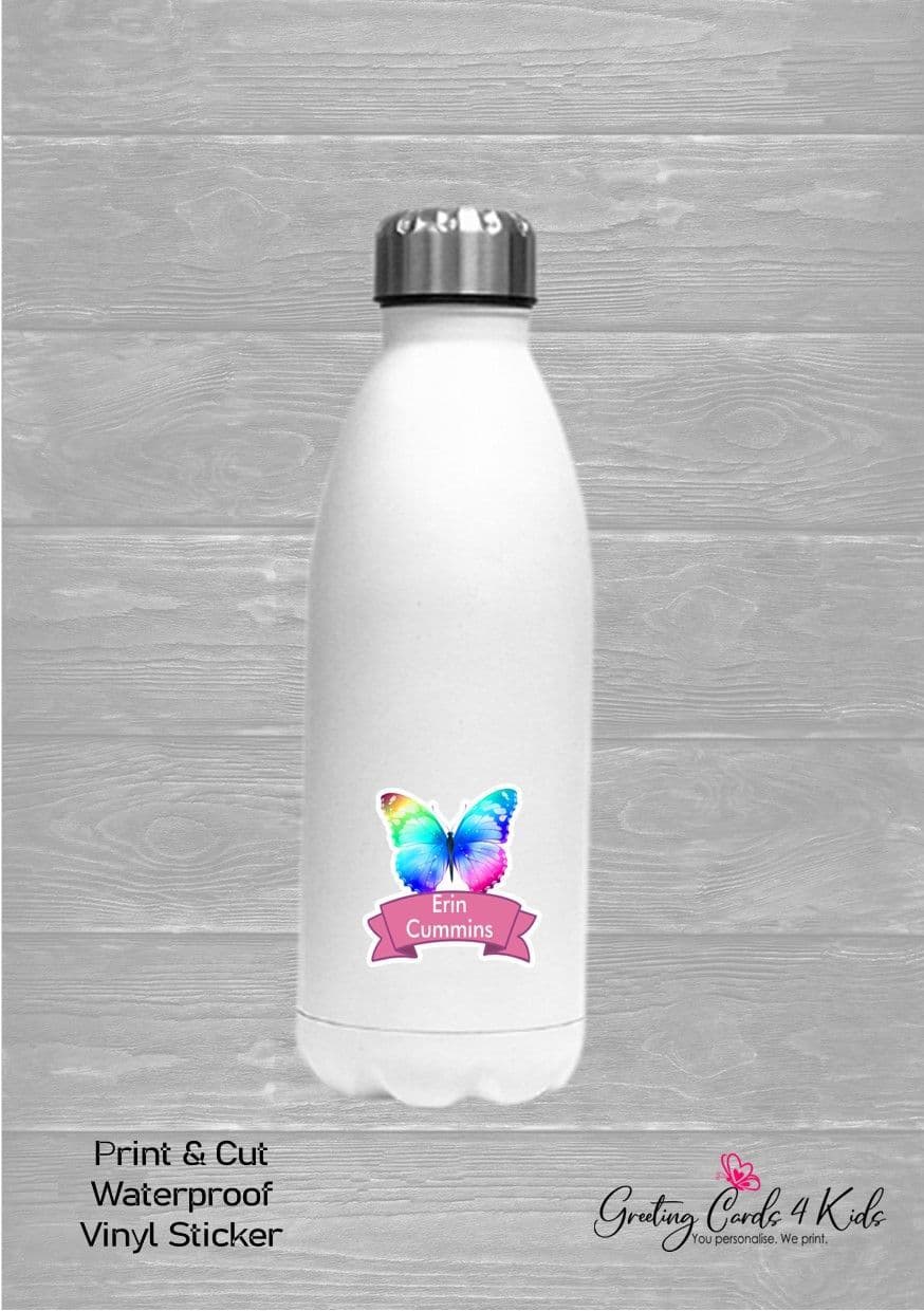 6 x Waterproof Butterfly Themed Labels