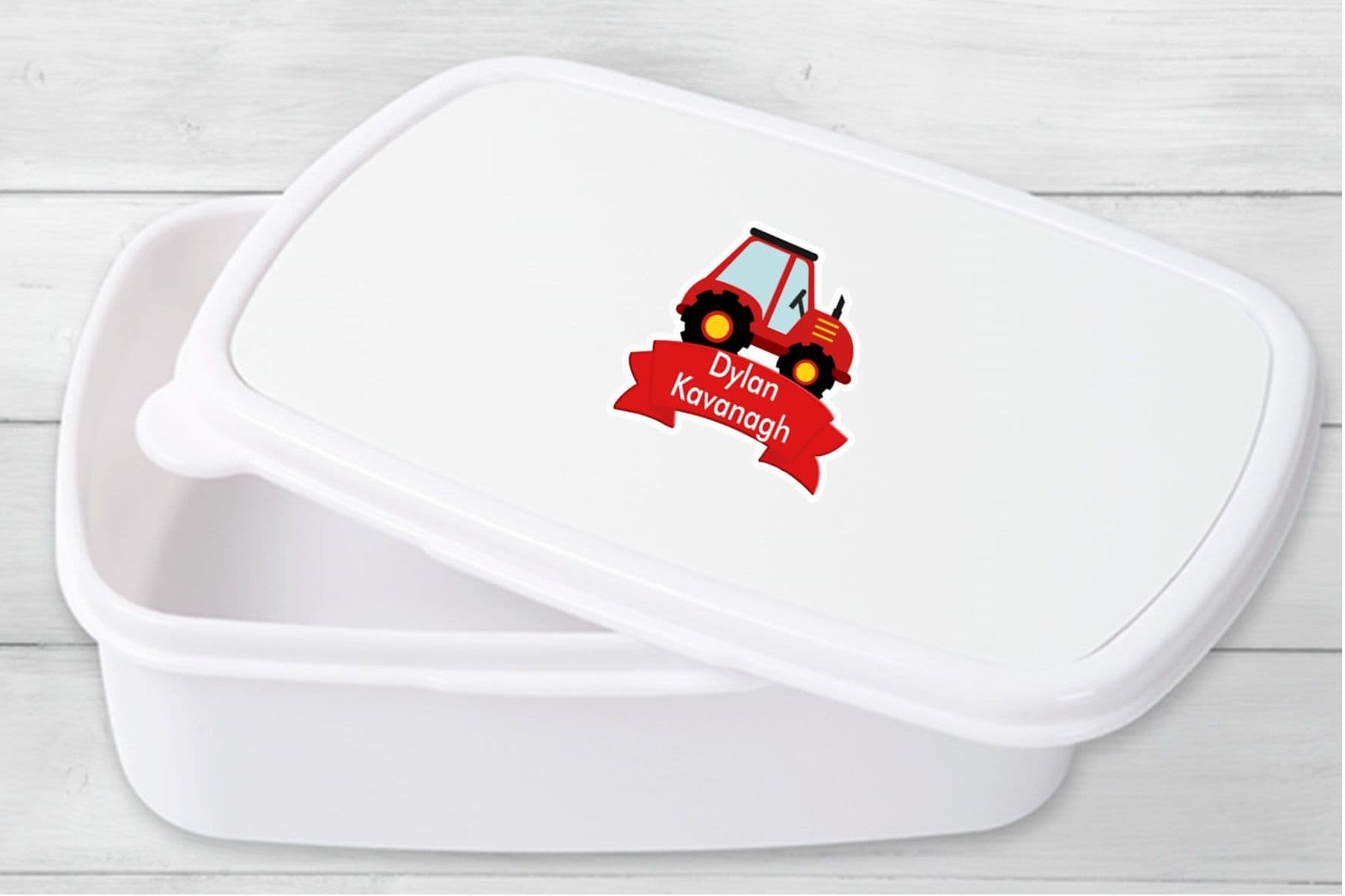 6 x Waterproof Red Tractor Themed Labels