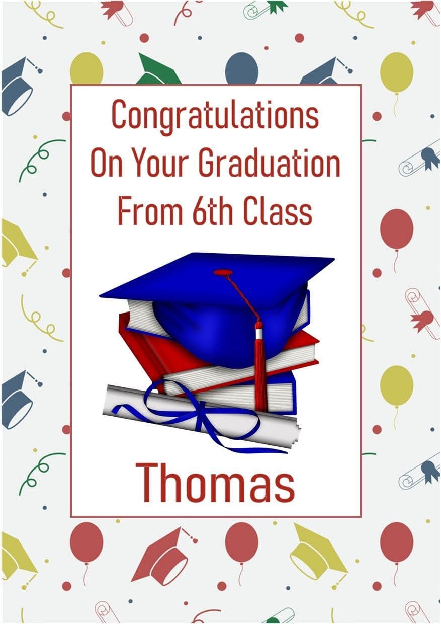 6th Class Graduation Card Design 3