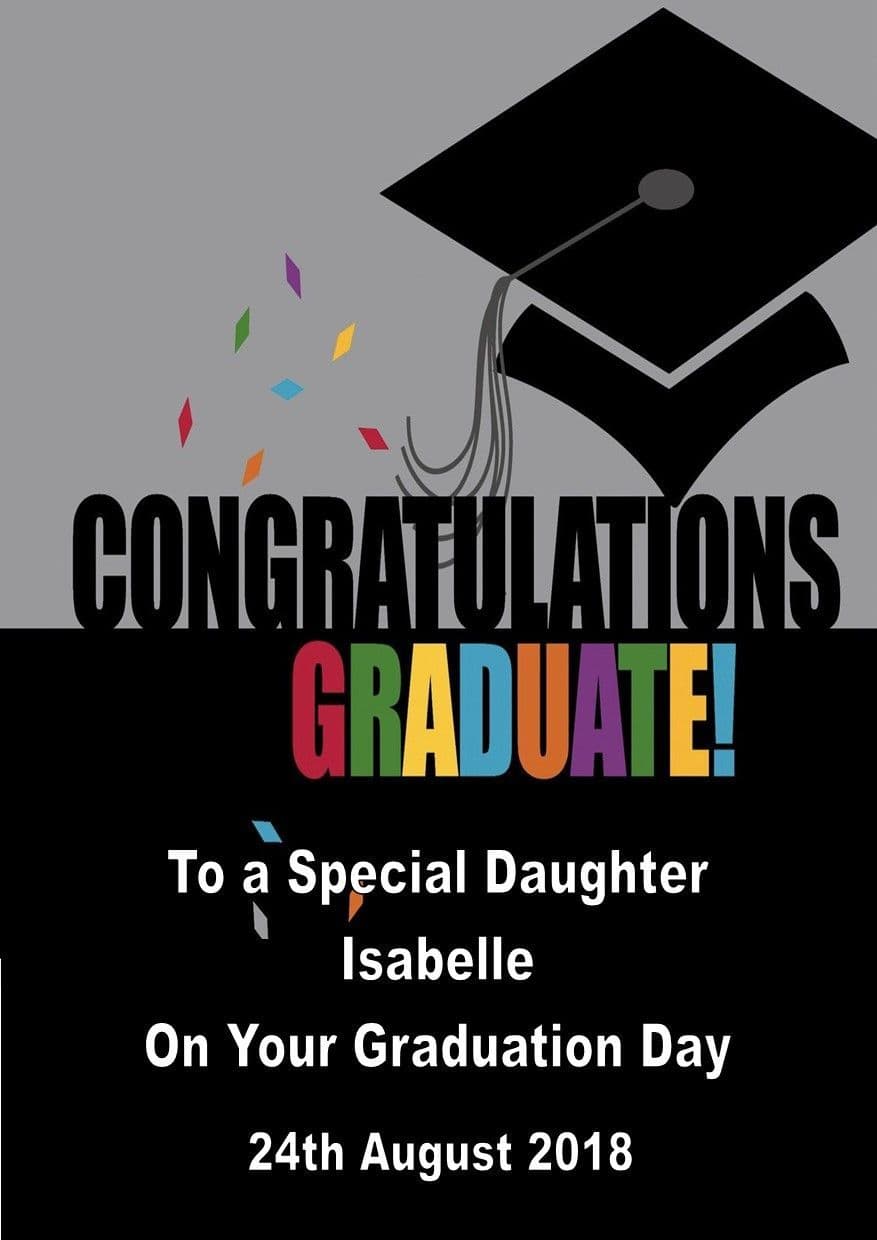 6th Year or College Graduation Card Design 1