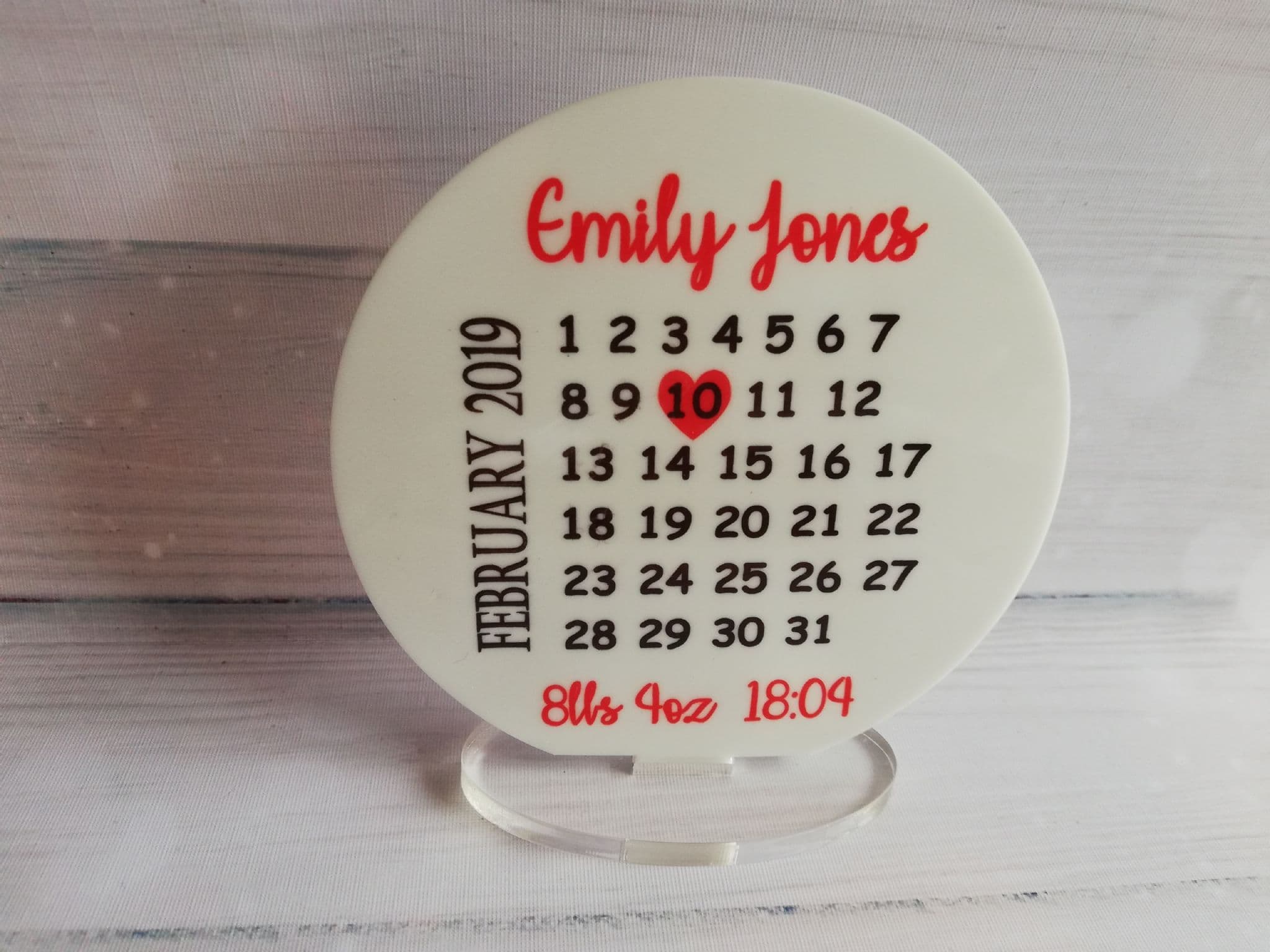 Birth Statistics Standing Plaque