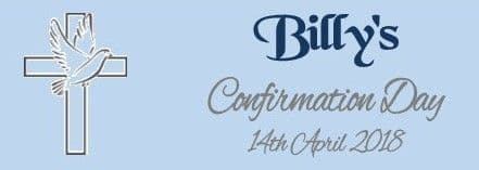 Boy Confirmation Bar Wrapper Design 2