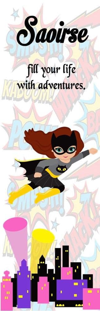 Brown Hair Superhero Girl Bookmark