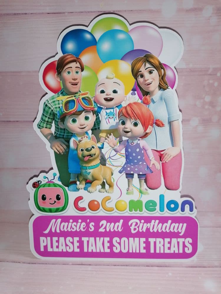 Cocomelon Free Standing Table Sign