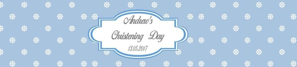 Dark Blue Christening Bottle Wrapper