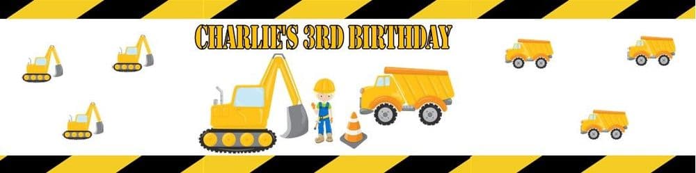 Digger Construction Bottle Label Wrapper