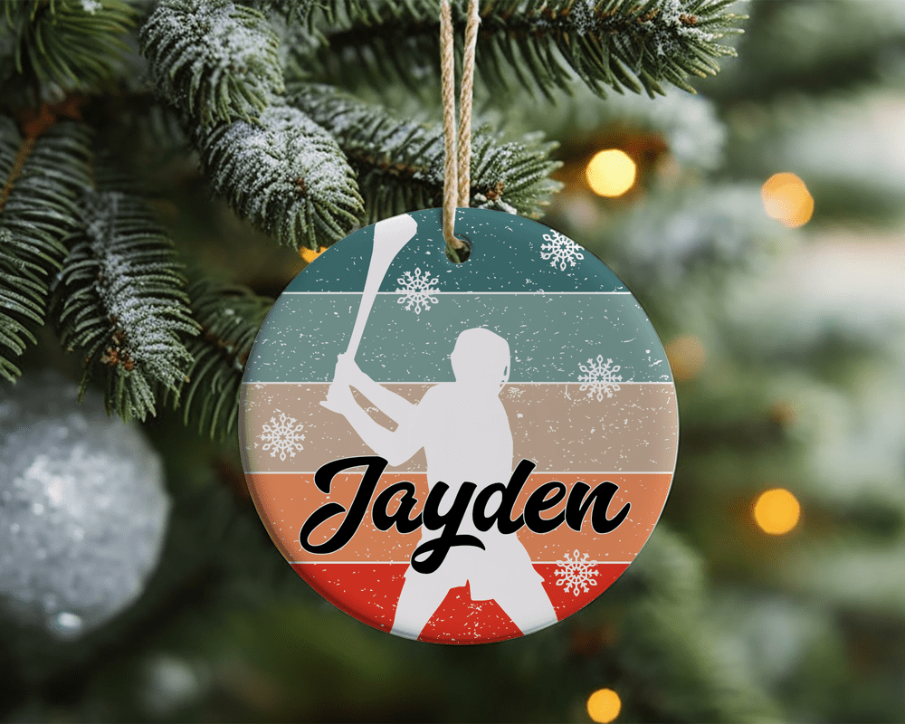 Distressed Hurling Christmas Ornament