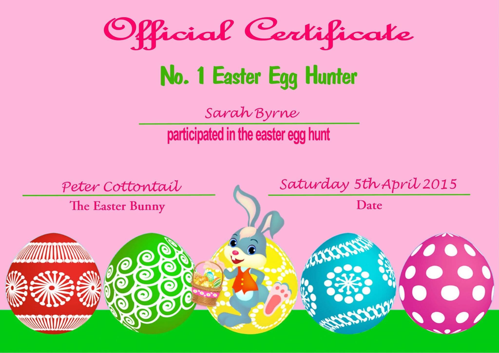 Easter Certificate Design 4