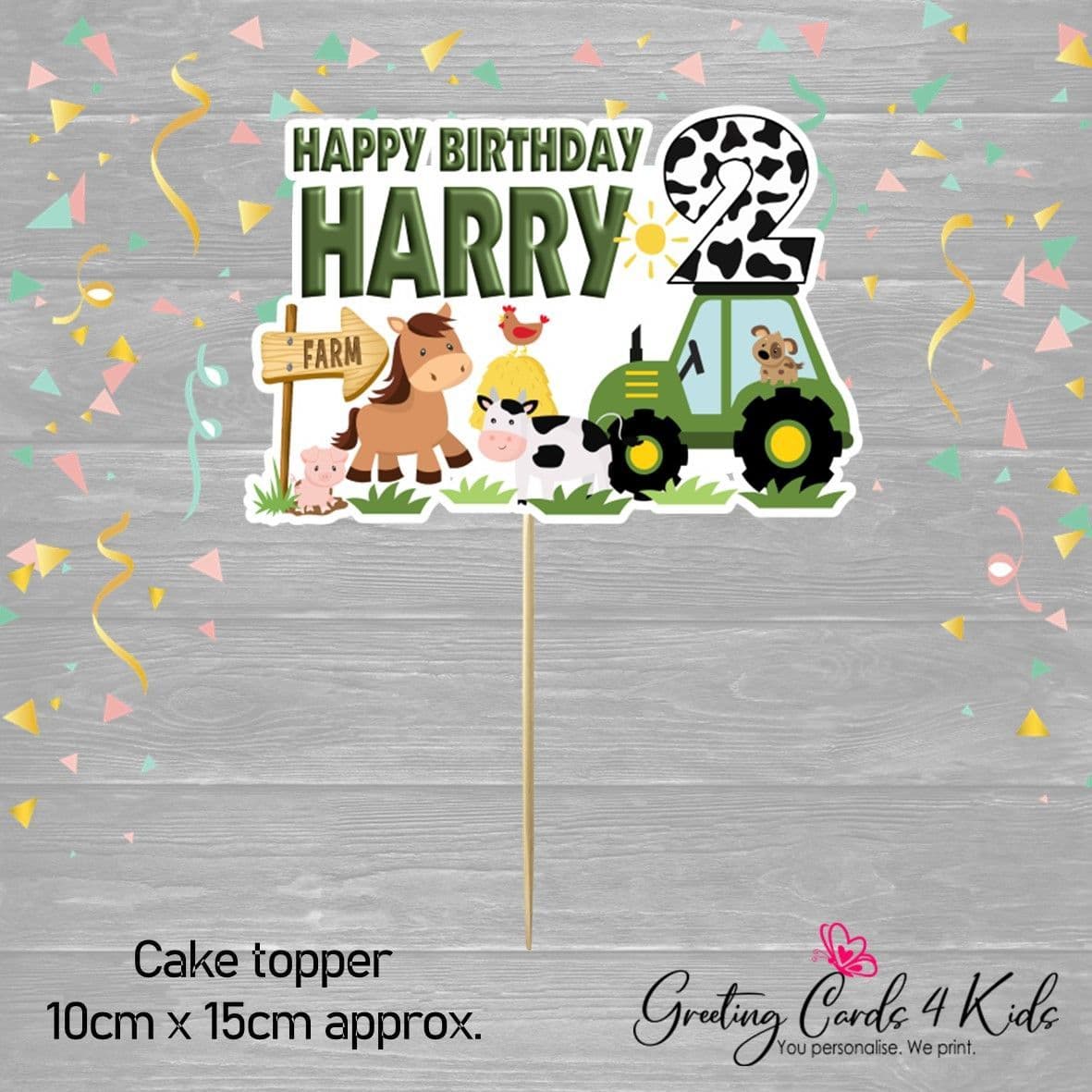 Farm Theme Cake Topper