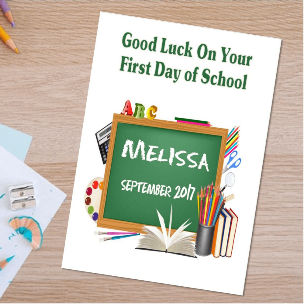 First Day at School Card Design 1