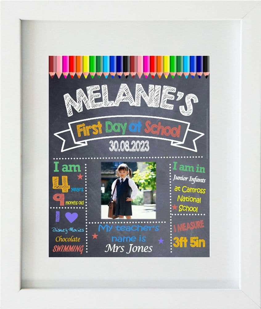 First Day at School Print Design 4