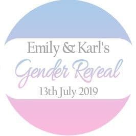 Gender Reveal Sticker Design 1