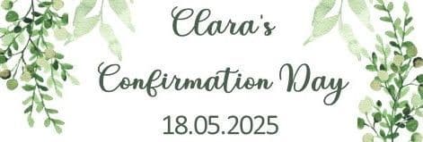 Green Foliage Confirmation Bar Wrapper