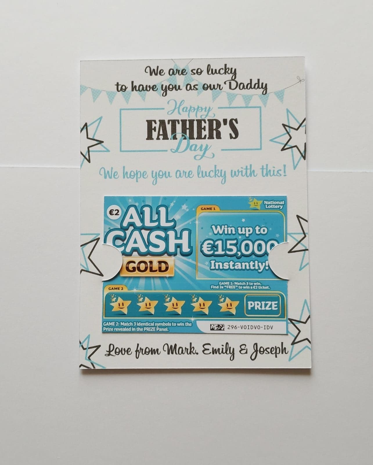 Happy Father s Day Scratch Card Holder 1
