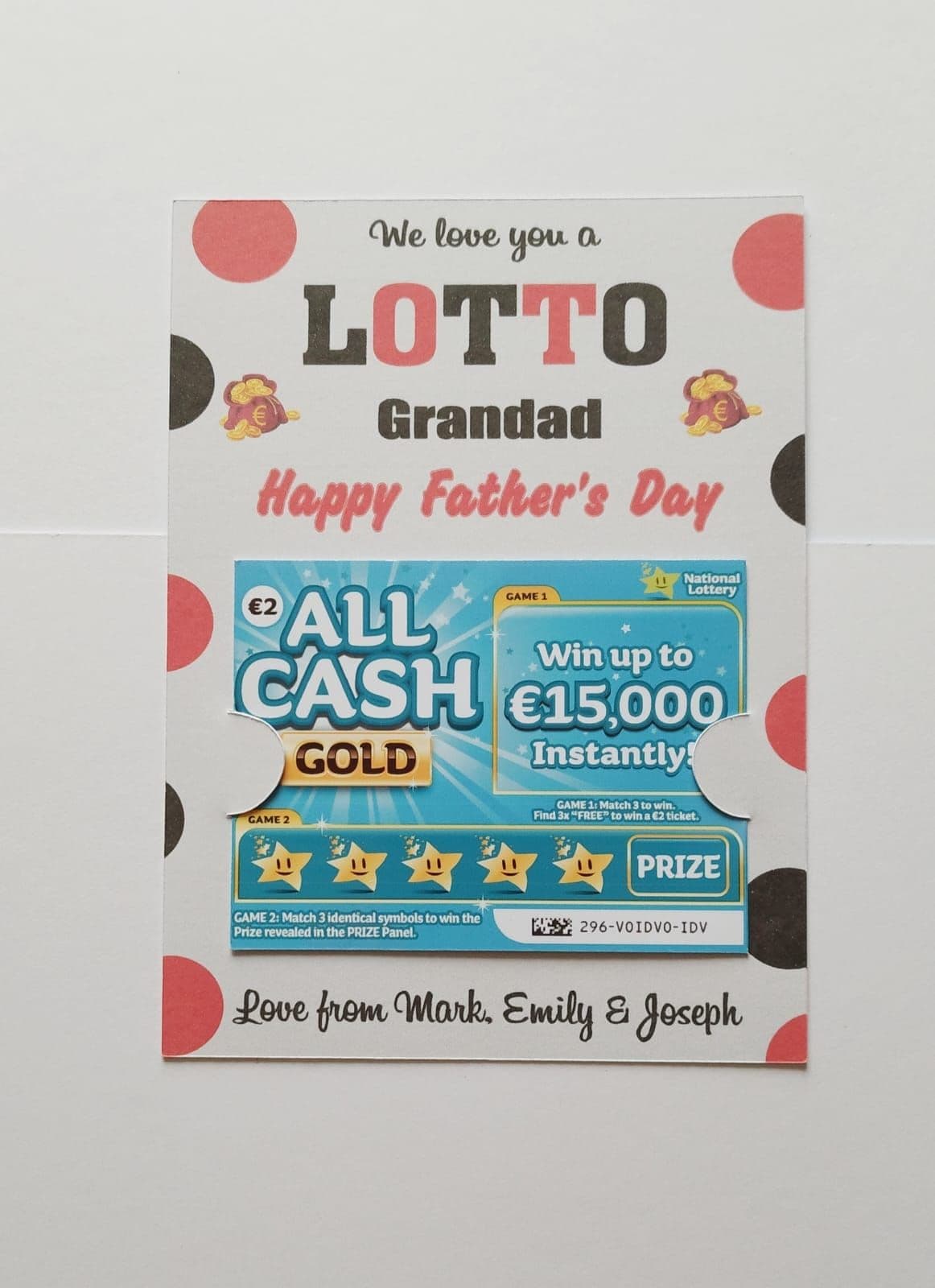 Happy Father s Day Scratch Card Holder 2