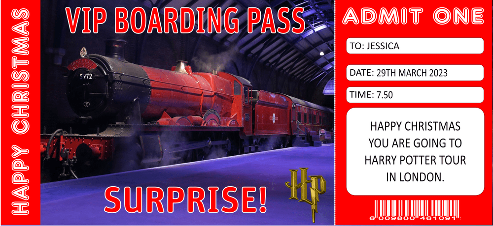 Harry Potter Tour Surprise Ticket