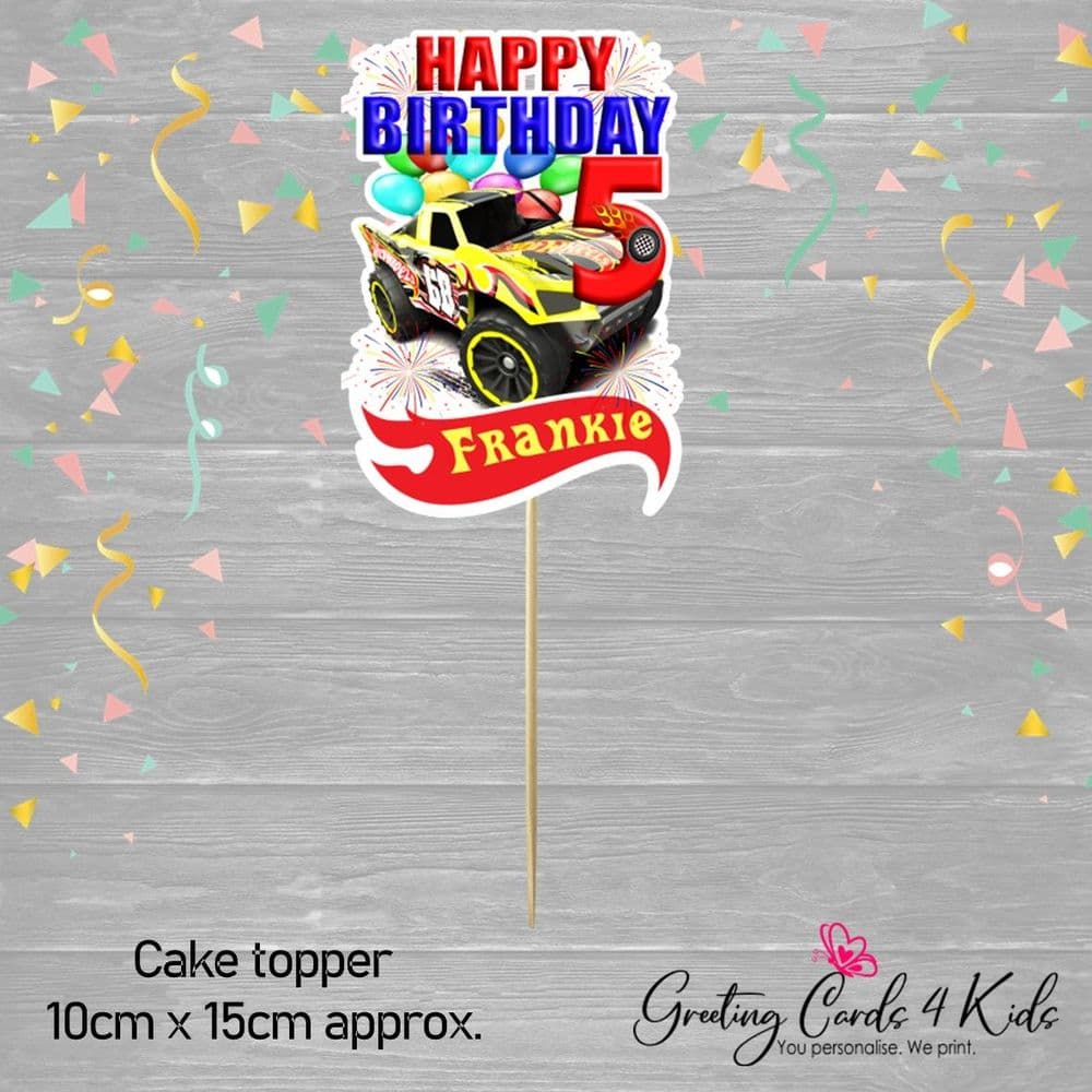 Hot Wheels Cake Topper