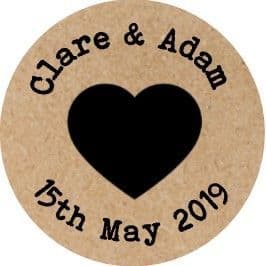 Kraft Black Text Sticker