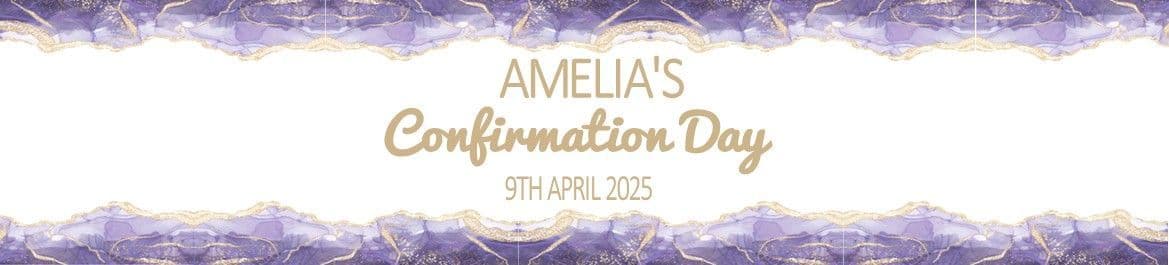 Lavender & Gold Confirmation Bottle Wrapper