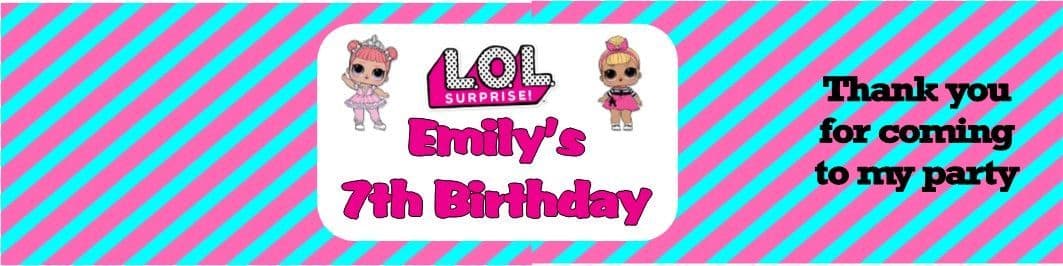 LOL Surprise Dolls Bottle Label Wrapper
