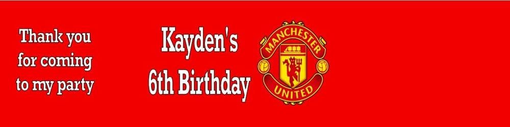 Manchester Utd Bottle Label Wrapper