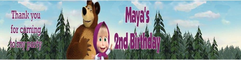 Masha and the Bear Bottle Label Wrapper