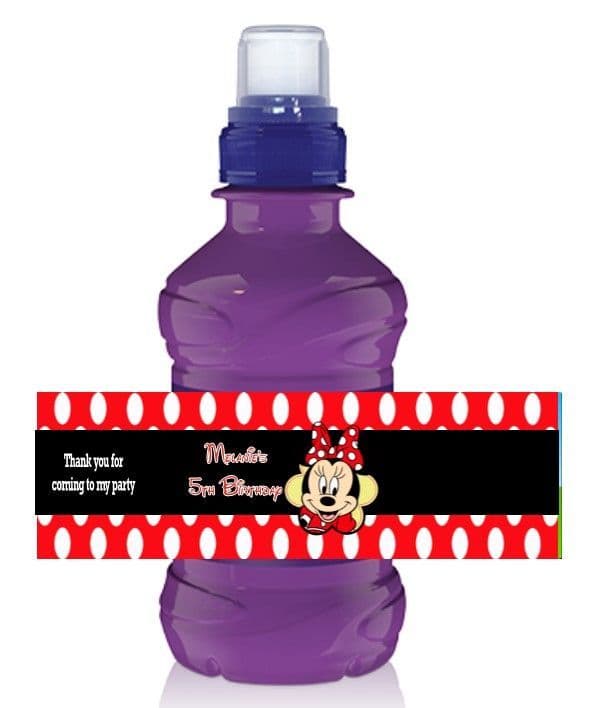 Minnie Mouse Red Bottle Label Wrapper