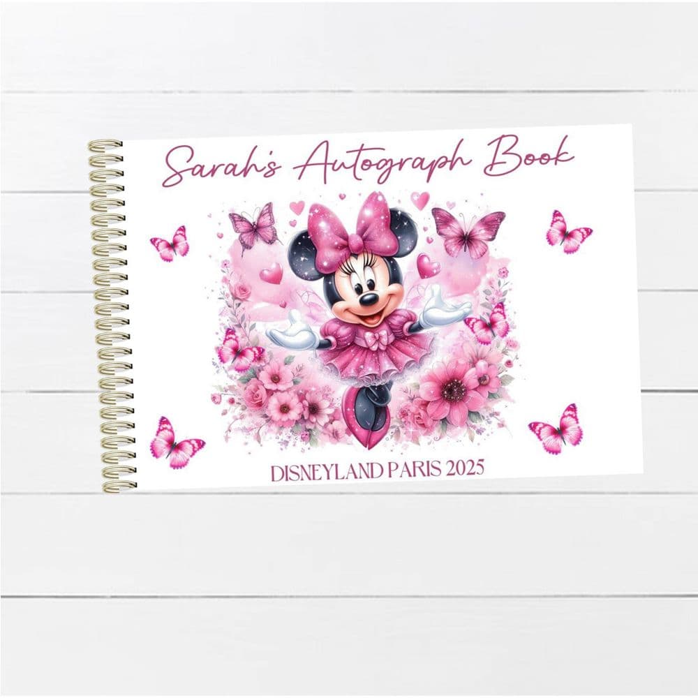 Minnie Mouse Wire Bound Autograph Book