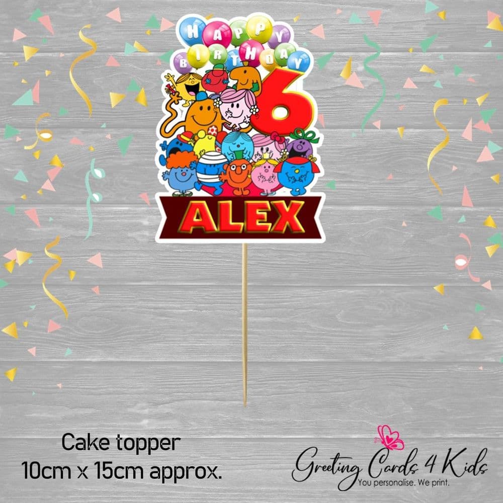 Mr Men Cake Topper