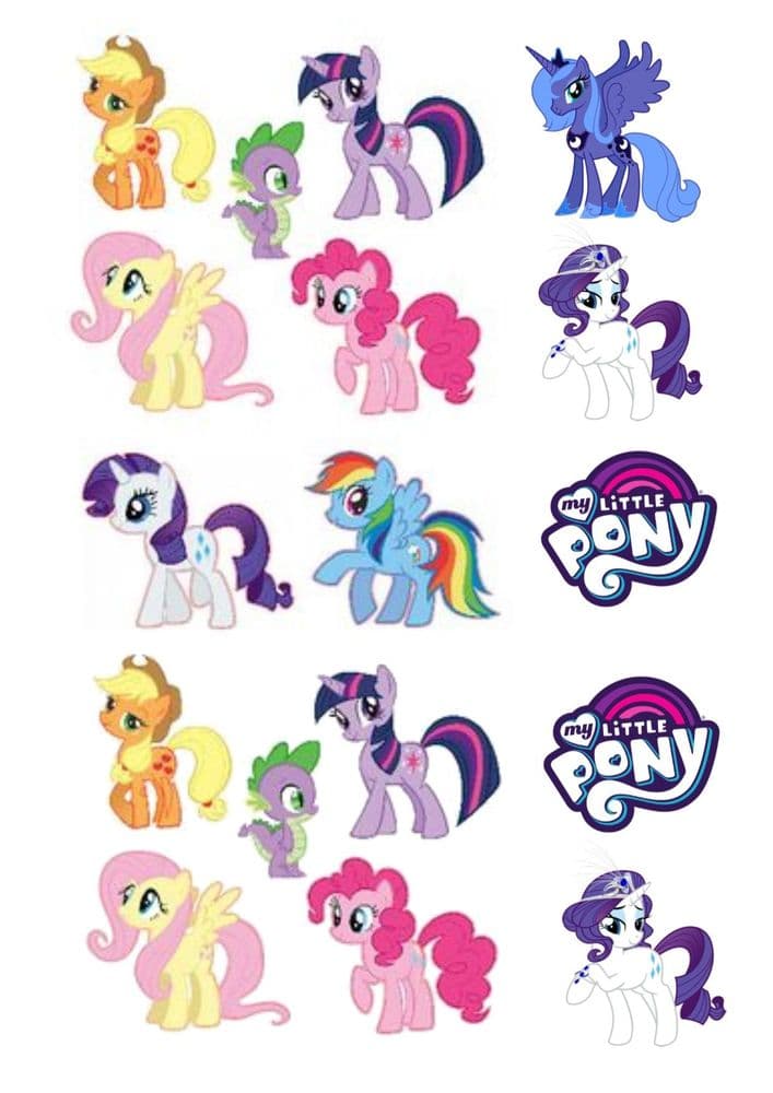 My Little Pony Stand Up Cupcake Toppers