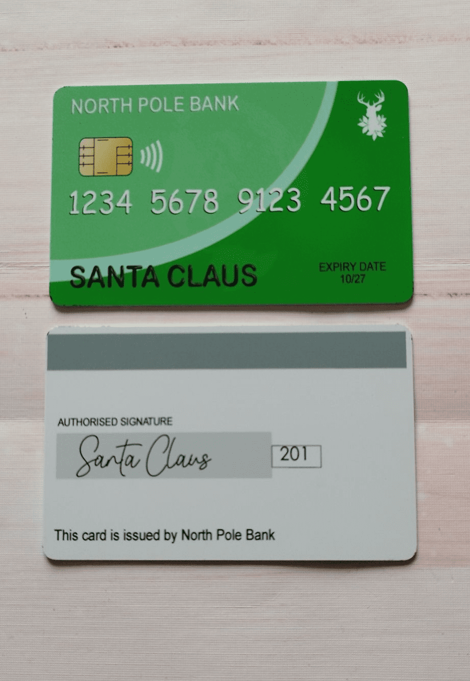 Novelty Santa s Credit Card