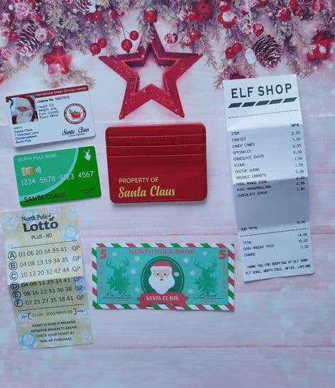 Novelty Santa s Wallet & Contents